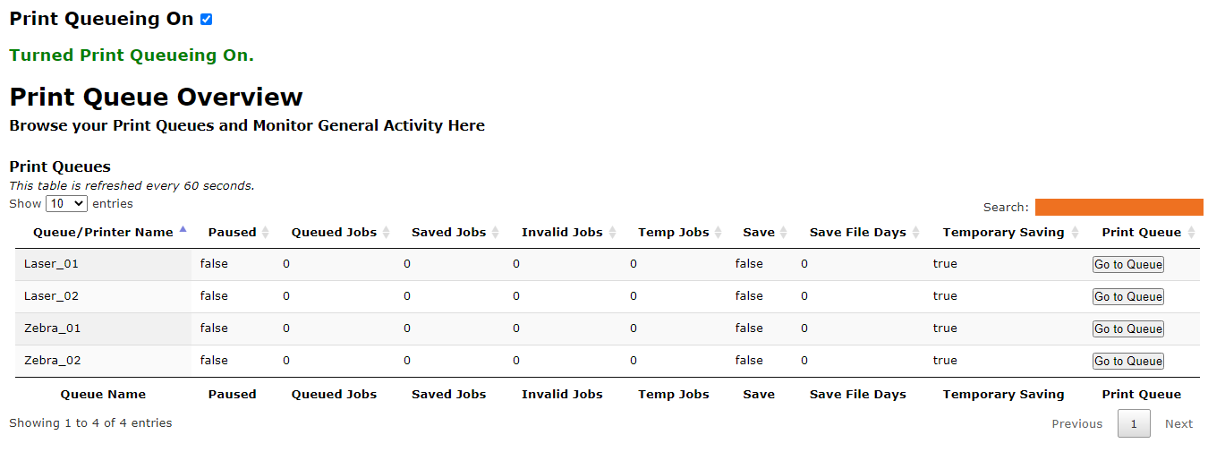 Print Queue Overview